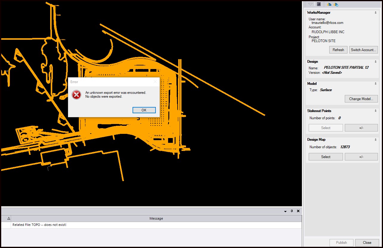Works Manager ERROR when Creating Design | WorksManager
