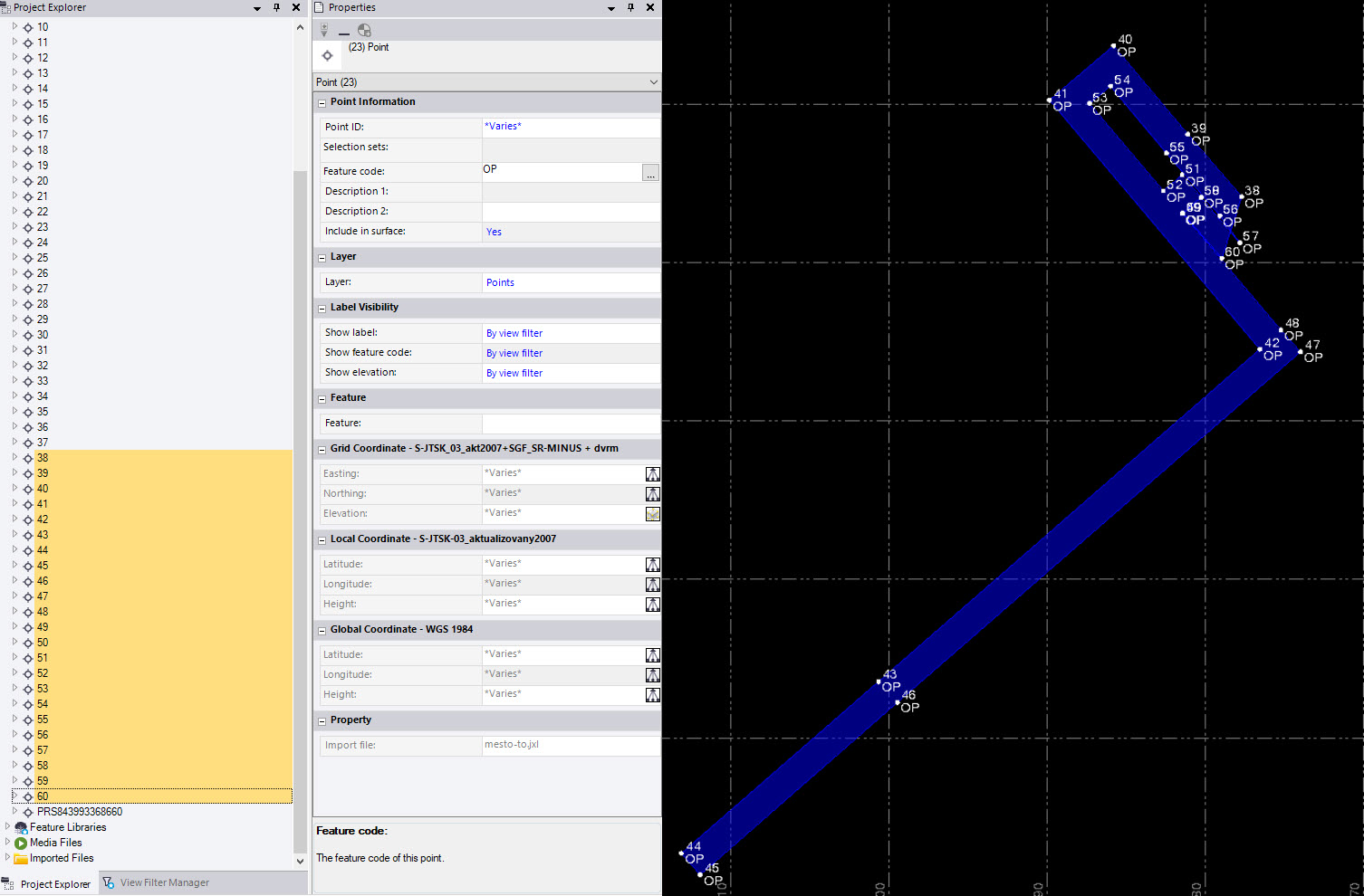 A problem with Feature Code Processing in TBC v5.81 | Trimble Business Center