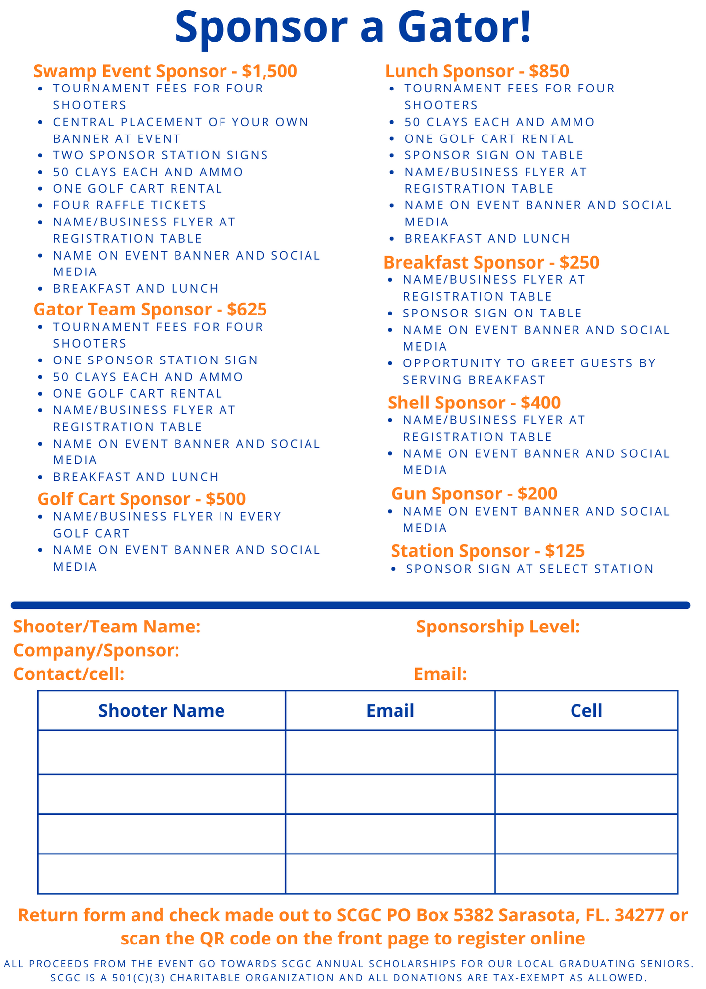 Sarasota County Gator Club - Giving Gators a Shot! Second-Annual ...