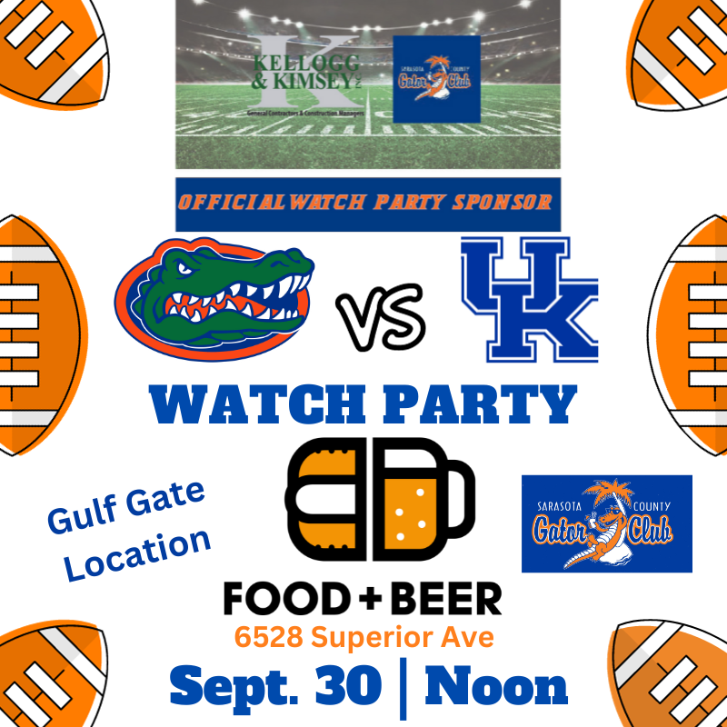 Sarasota County Gator Club UF/Kentucky Football Watch Party ...