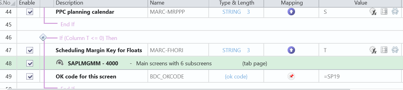 MM01 Extend to Plant script error | Automate