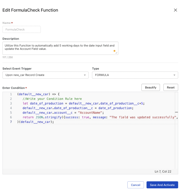 Custom Functions on Zuora Objects